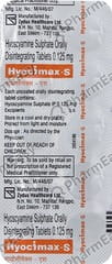 Hyocimax S 0.125 MG Tablet (10): Uses, Side Effects, Price & Dosage ...