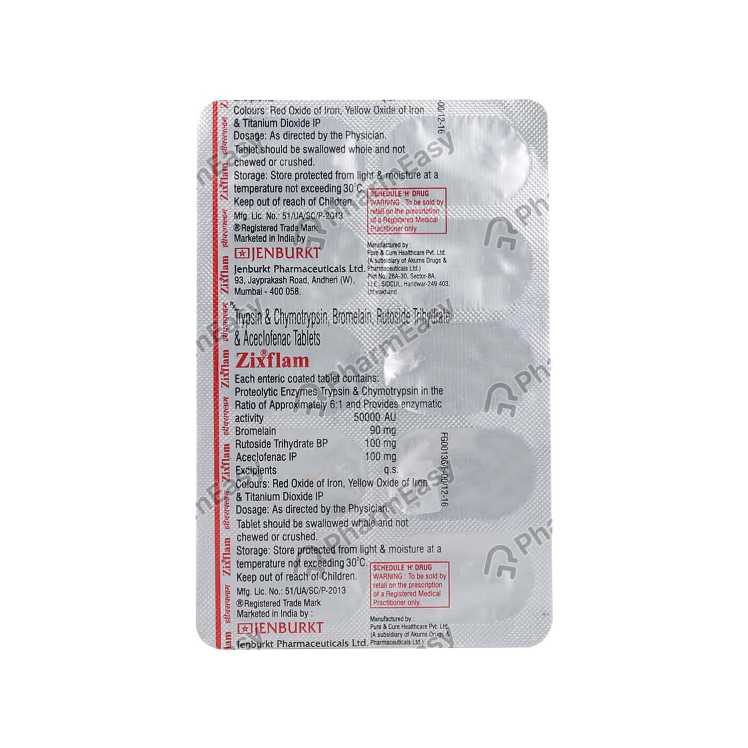 Buy Zixflam Strip Of 10 Tablets Online at Flat 18% OFF* | PharmEasy