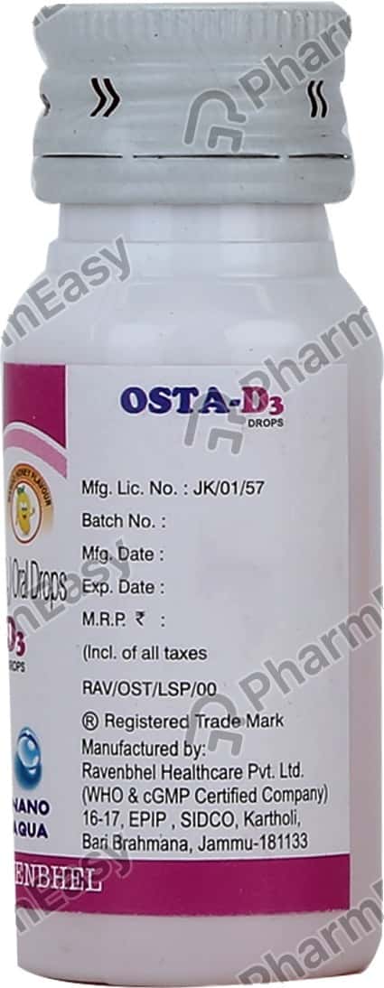 Osta D3 800 IU/ML Oral Drop (30): Uses, Side Effects, Price & Dosage ...