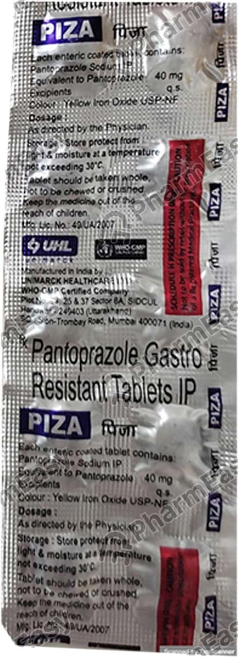 Piza 20 MG Tablet (10): Uses, Side Effects, Price & Dosage | PharmEasy