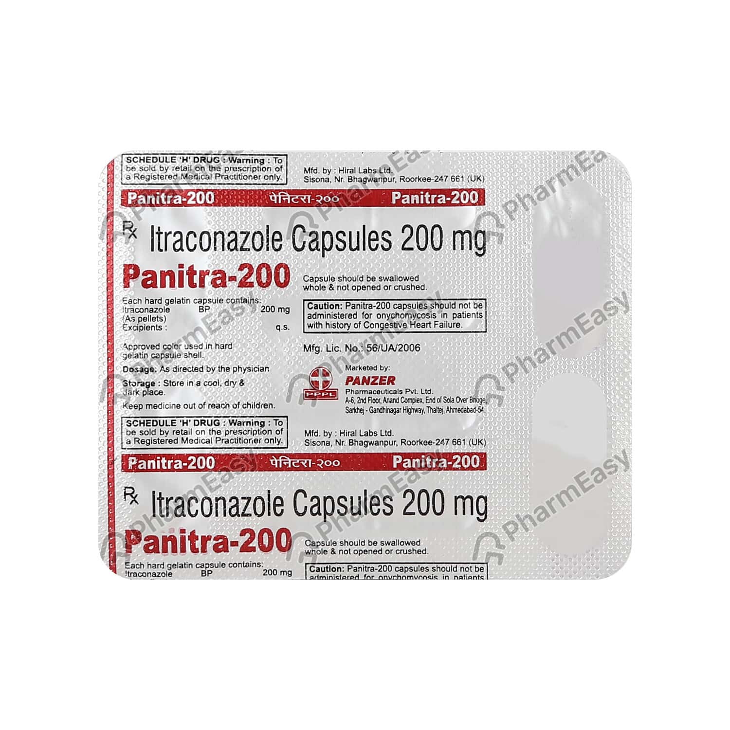 Panitra 200 MG Capsule (4) - Uses, Side Effects, Dosage, Composition ...