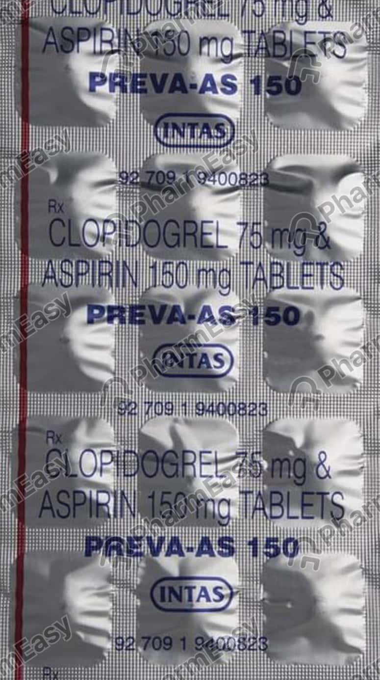 Preva As 150 Strip Of 15 Tablets: Uses, Side Effects, Price & Dosage ...