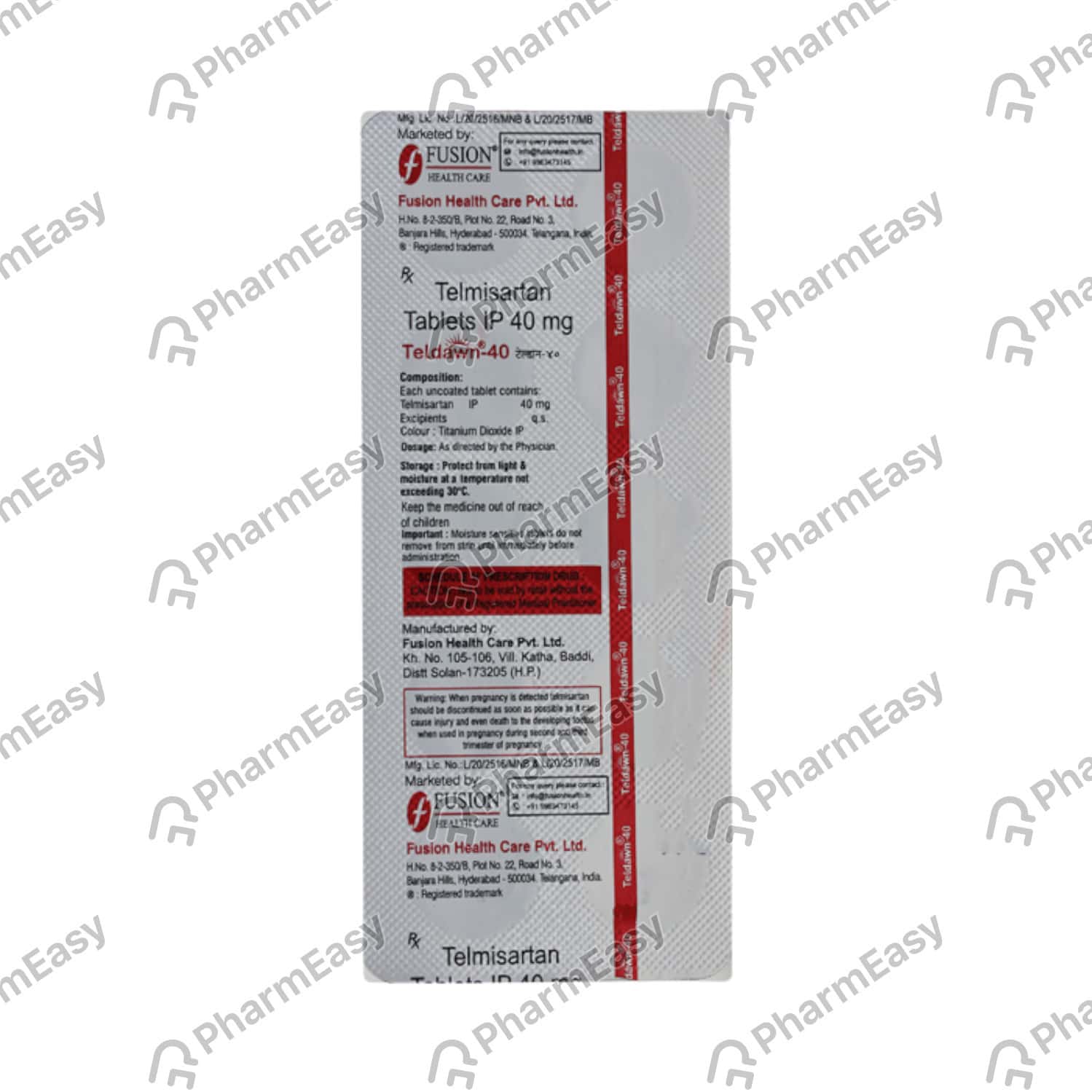 Teldawn 40 MG Tablet (10): Uses, Side Effects, Price & Dosage | PharmEasy