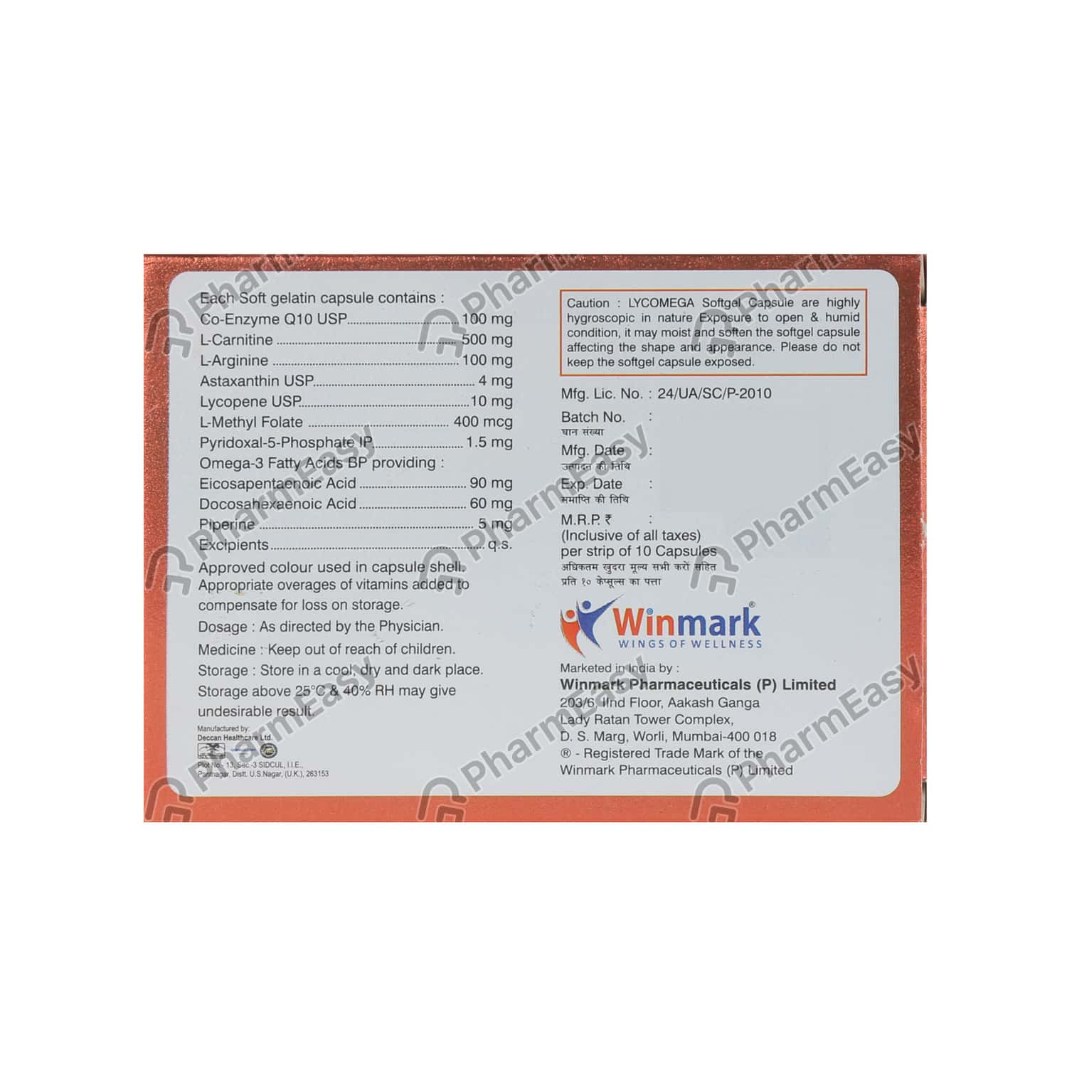 Buy Lycomega Strip Of 10 Capsules Online at Flat 15% OFF | PharmEasy