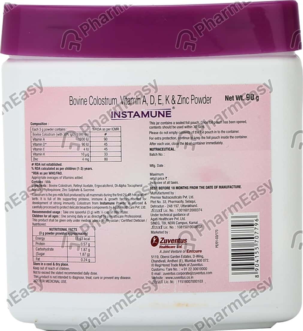 Buy Instamune Powder 90gm Online at Flat 15% OFF | PharmEasy