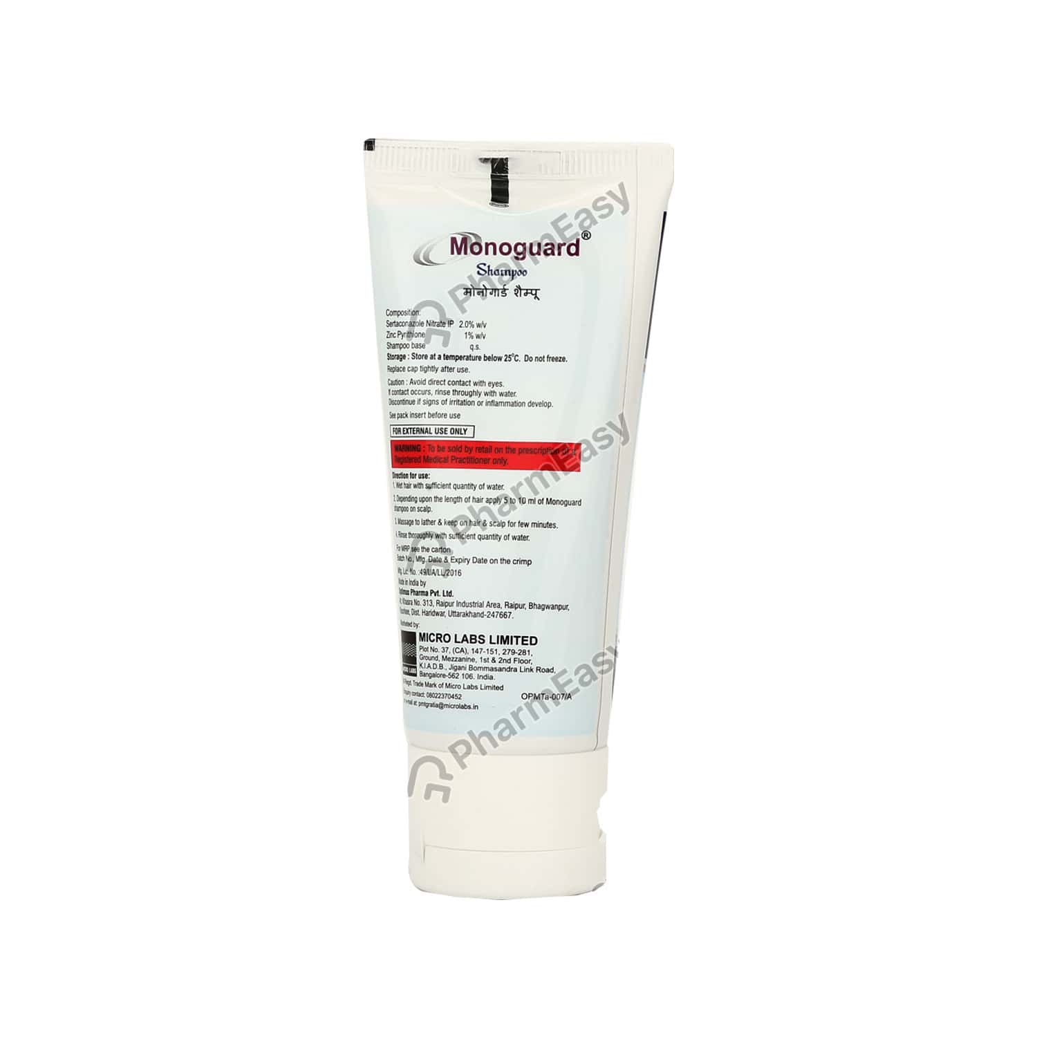 Monoguard 2 % Shampoo (60) - Uses, Side Effects, Dosage, Composition ...