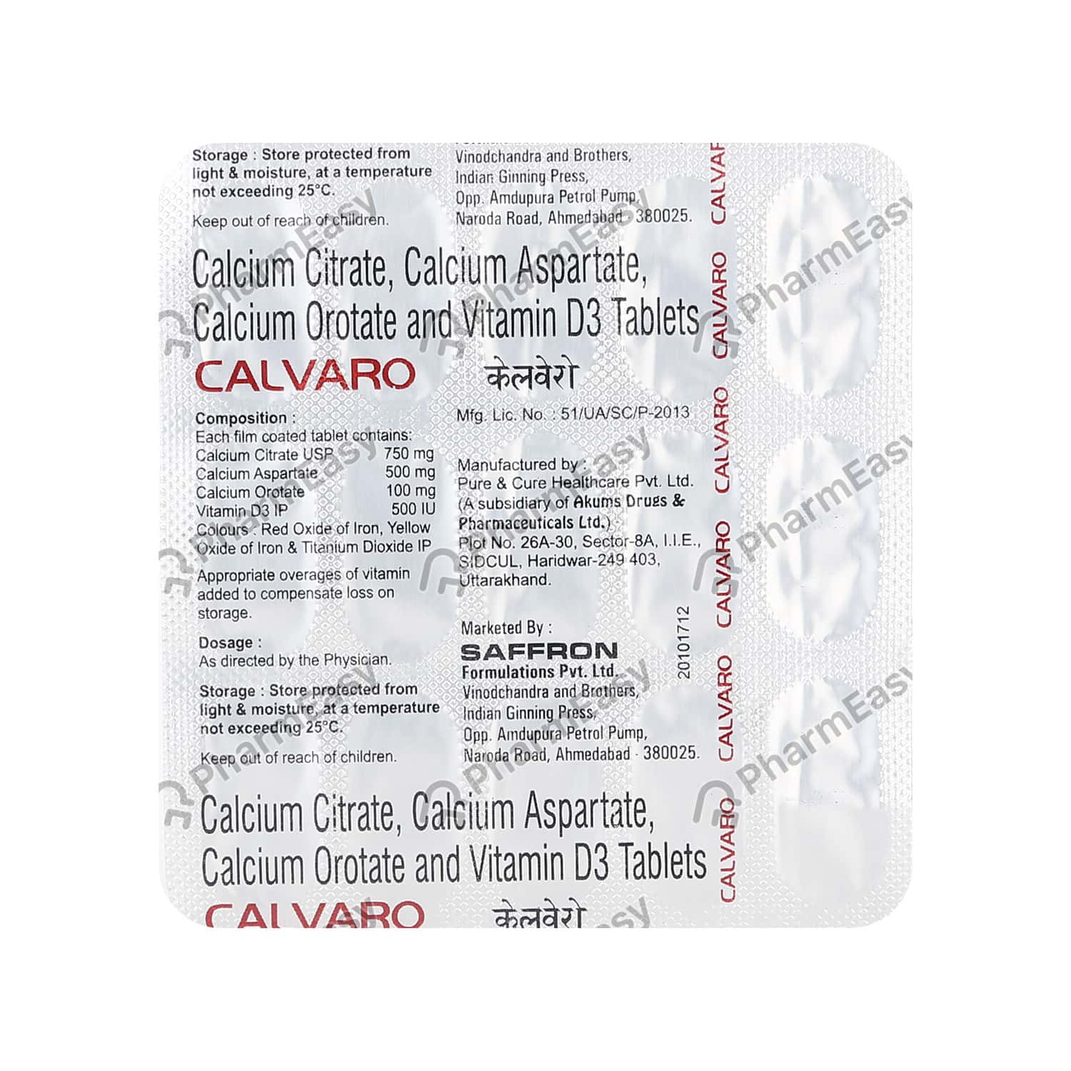 Buy Calvaro Strip Of 15 Tablets Online at Flat 18% OFF* | PharmEasy