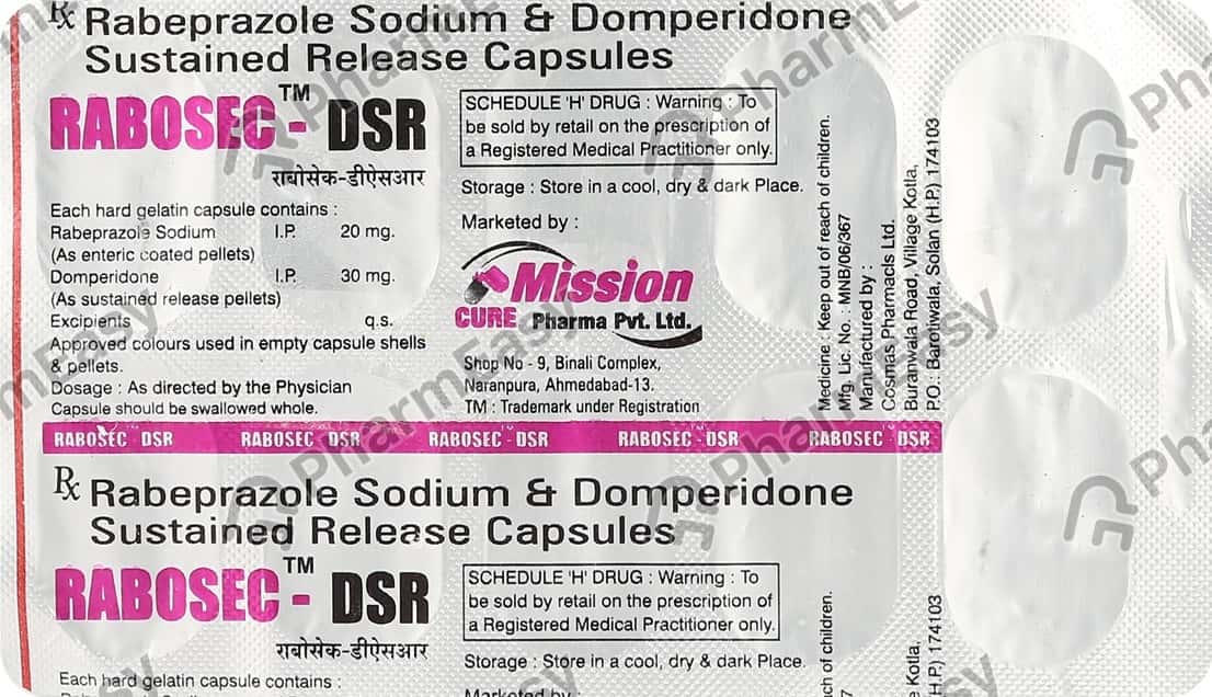 Rabosec Dsr Strip Of 10 Capsules: Uses, Side Effects, Price & Dosage ...
