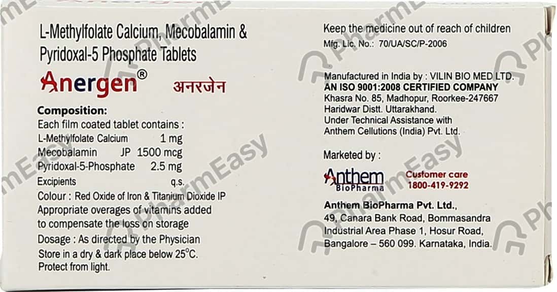 Anergen Strip Of 10 Tablets: Uses, Side Effects, Price & Dosage | PharmEasy
