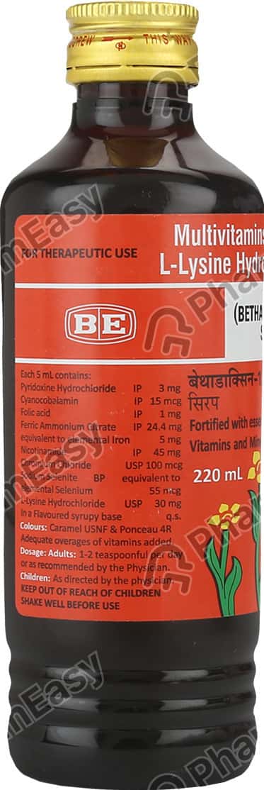Buy Bethadoxin 12m Bottle Of 220ml Syrup Online at Flat 15% OFF | PharmEasy