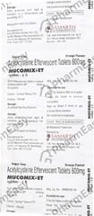 Mucomix Et 600 MG Effervescent Tablet (10): Uses, Side Effects, Price ...