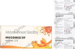 Mucomix Et 600 MG Effervescent Tablet (10): Uses, Side Effects, Price ...