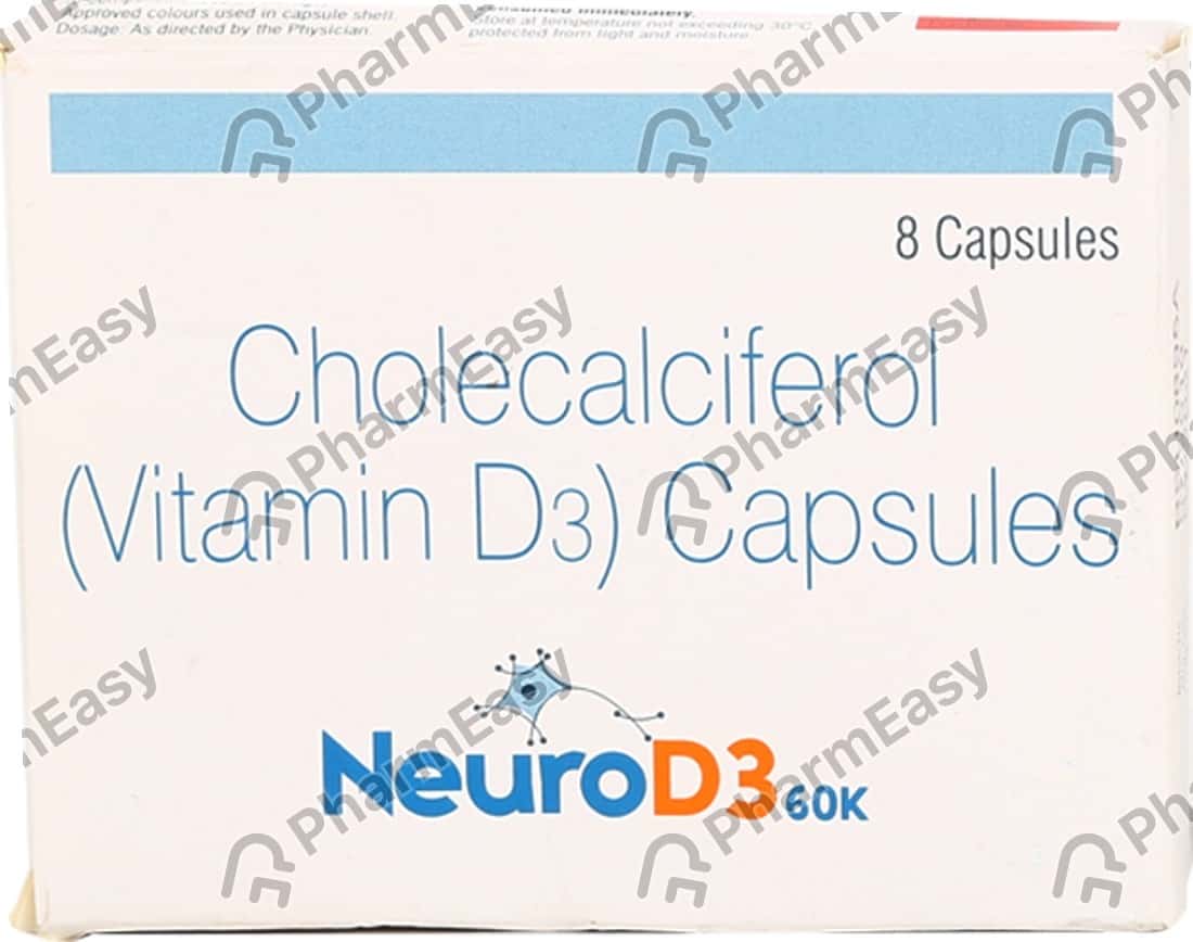 Neuro D3 60000 IU Capsule (8): Uses, Side Effects, Price & Dosage ...