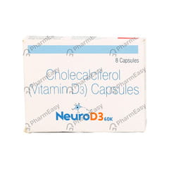 Neuro D3 60000 IU Capsule (8) - Uses, Side Effects, Dosage, Composition ...