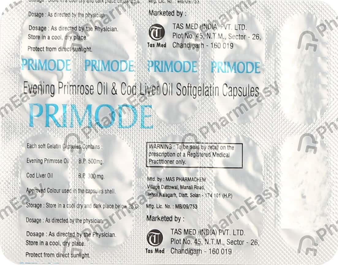 Buy Primode Strip Of 10 Capsules Online at Flat 15% OFF | PharmEasy