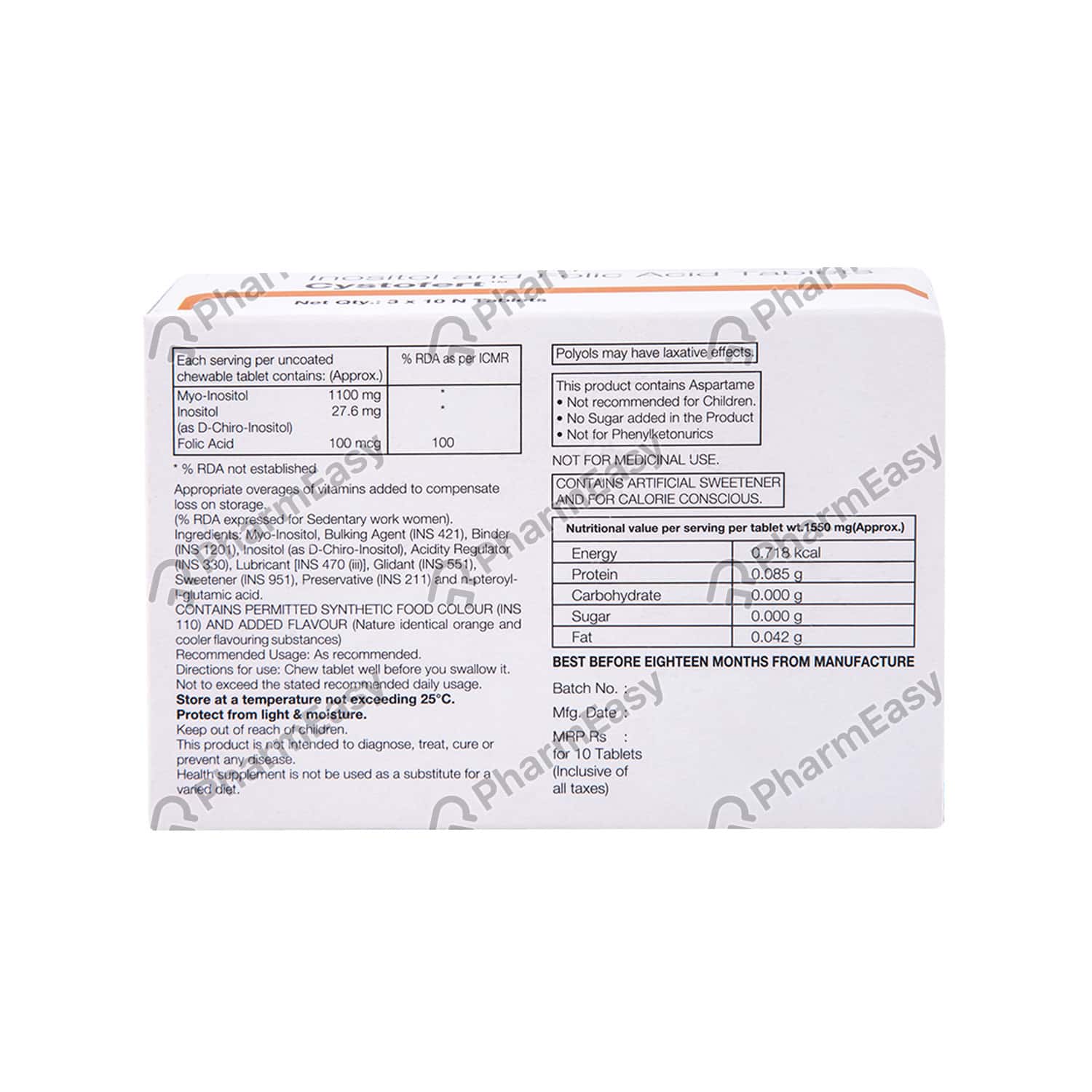 Buy Cystofert Strip Of 10 Tablets Online at Flat 18% OFF* | PharmEasy