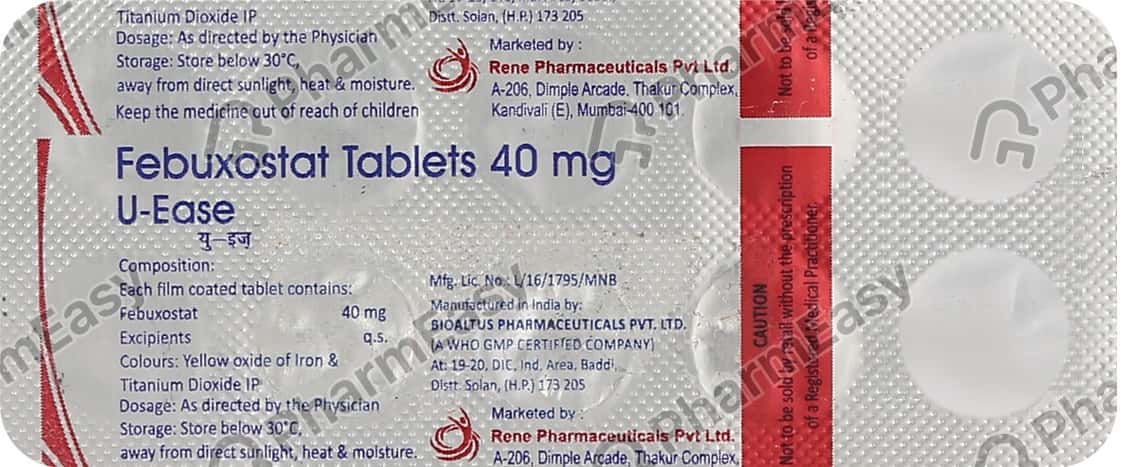 U Ease 40 MG Tablet (10): Uses, Side Effects, Price & Dosage | PharmEasy