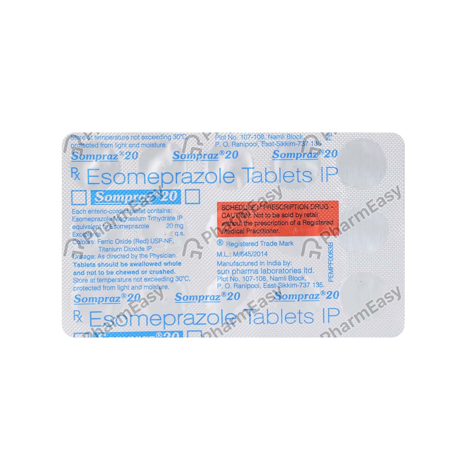 Sompraz 20 MG Tablet (15) - Uses, Side Effects, Dosage, Composition ...