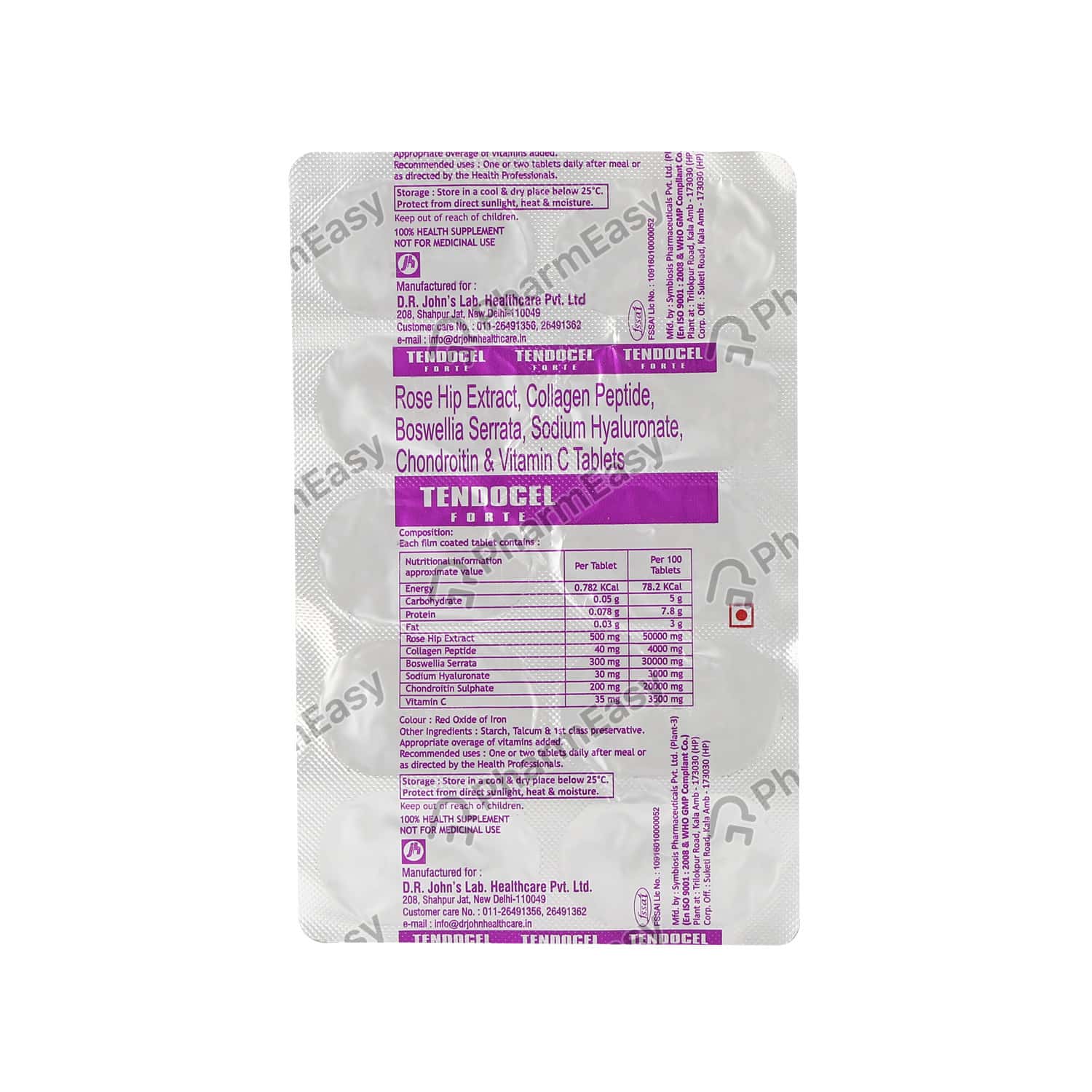 Buy Tendocel Forte Strip Of 10 Tablets Online at Flat 18% OFF* | PharmEasy