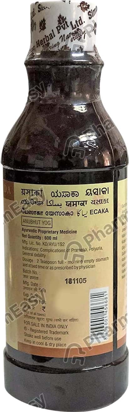 Buy YESAKA SYRUP 600ML Online & Get Upto 60% OFF at PharmEasy