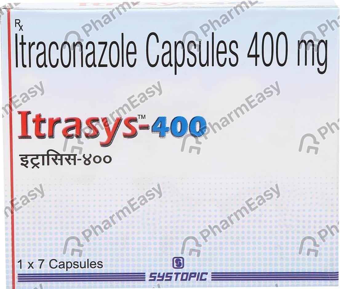 Itrasys 400 MG Capsule (7): Uses, Side Effects, Price, Dosage ...