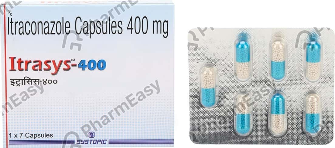 Itrasys 400 MG Capsule (7): Uses, Side Effects, Price & Dosage | PharmEasy