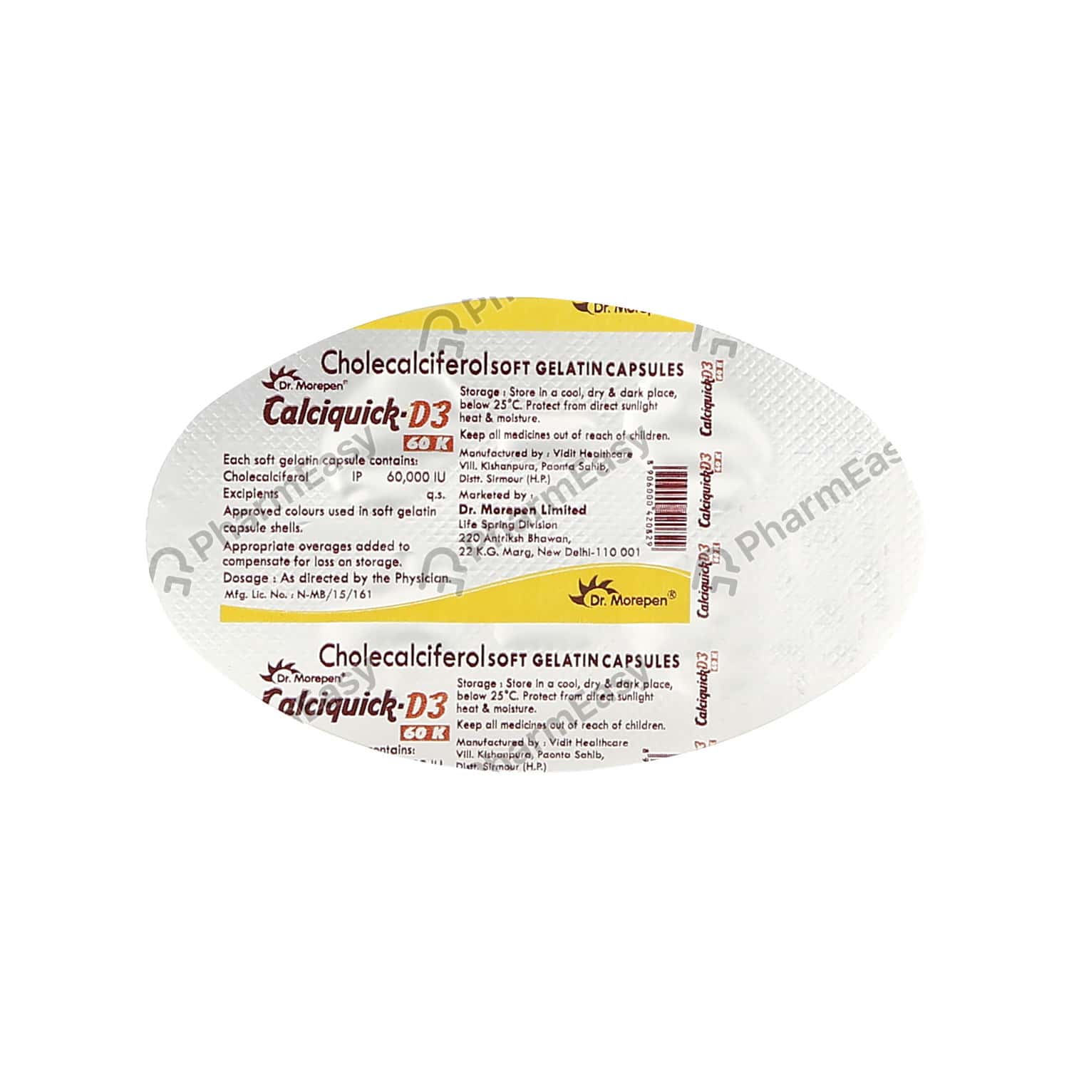 Calciquick D3 60000 IU Capsule (4): Uses, Side Effects, Price & Dosage | PharmEasy