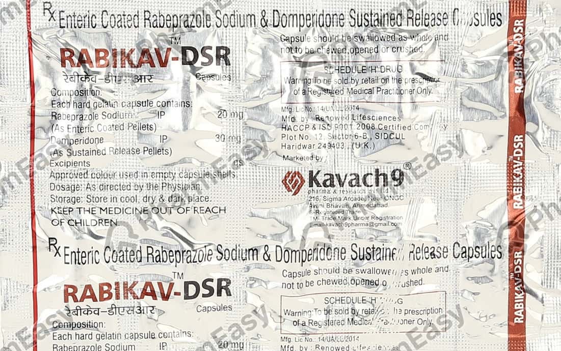 Rabikav Dsr Strip Of 10 Capsules: Uses, Side Effects, Price & Dosage ...