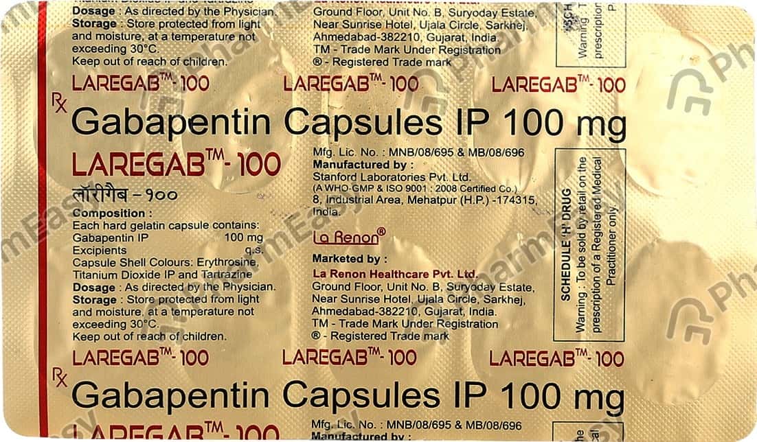 Laregab 100 MG Capsule (10): Uses, Side Effects, Price & Dosage | PharmEasy