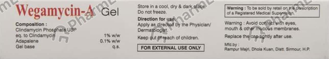 Wegamycin A Tube Of 15gm Gel: Uses, Side Effects, Price & Dosage ...