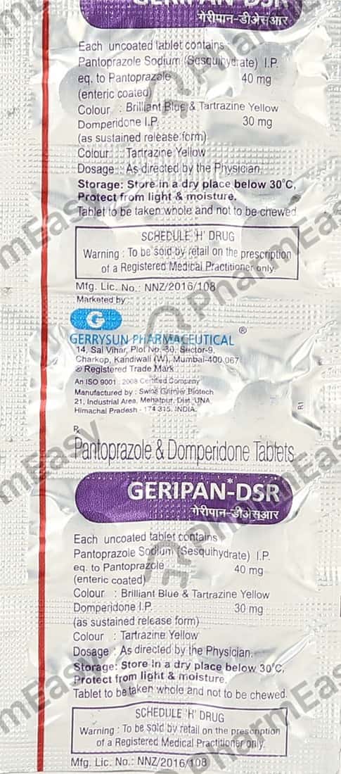 Geripan Dsr Strip Of 10 Tablets: Uses, Side Effects, Price & Dosage ...