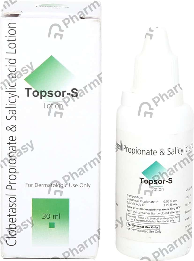 Topsor S Lotion 30ml: Uses, Side Effects, Price & Dosage | PharmEasy