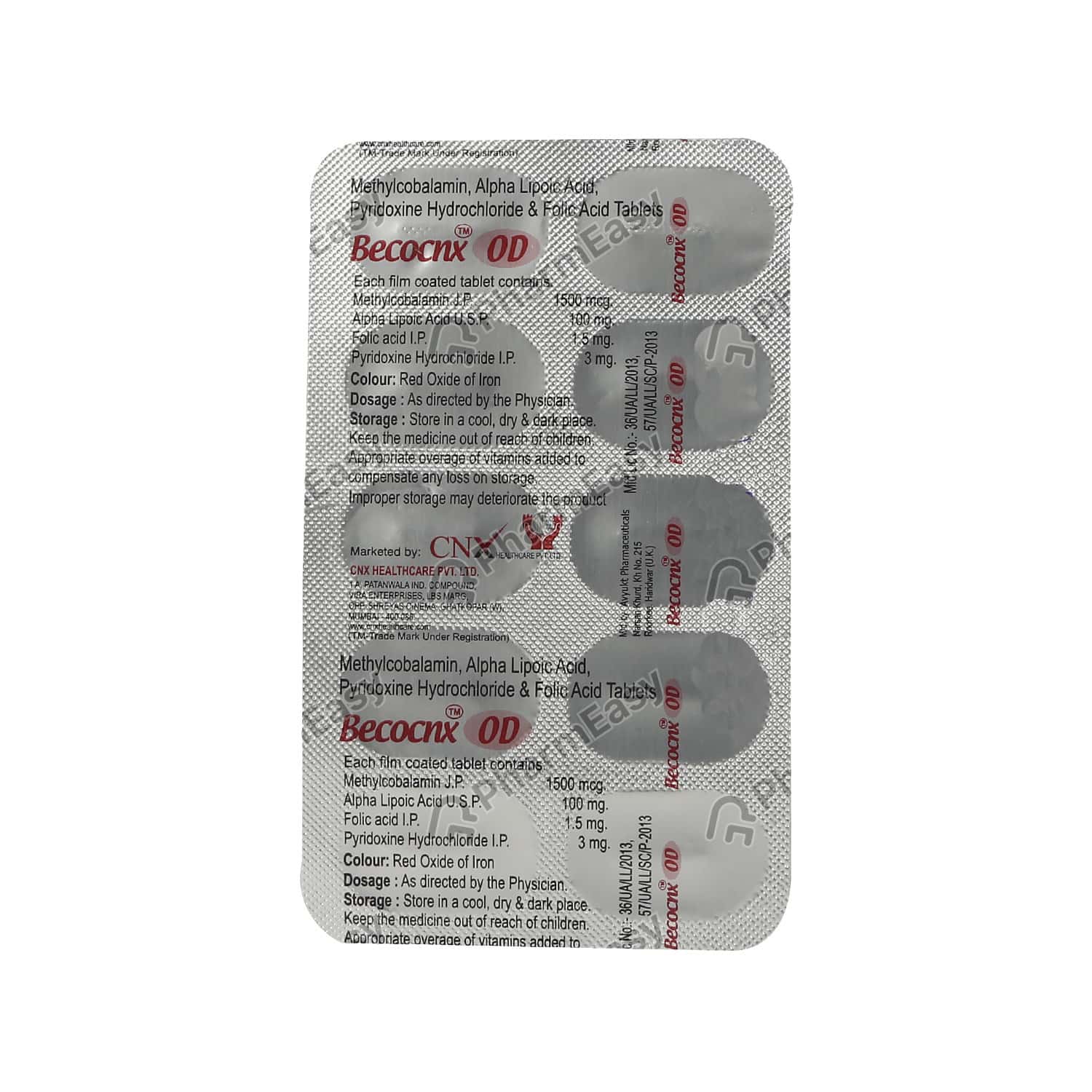 Buy Becocnx Od Strip Of 10 Tablets Online at Flat 18% OFF* | PharmEasy
