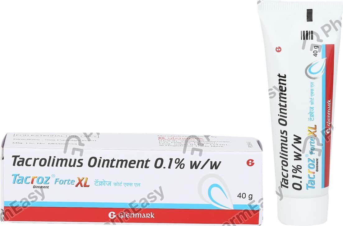 Tacroz Forte 0.1 % Ointment (40): Uses, Side Effects, Price, Dosage ...