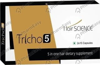 Buy Tricho 5 Strip Of 15 Capsules Online at Flat 15% OFF | PharmEasy