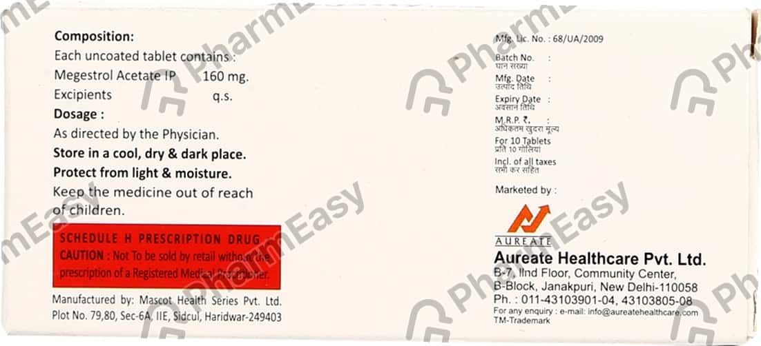 Buy Megasty 160 MG Tablet (10) Online at Flat 15% OFF | PharmEasy
