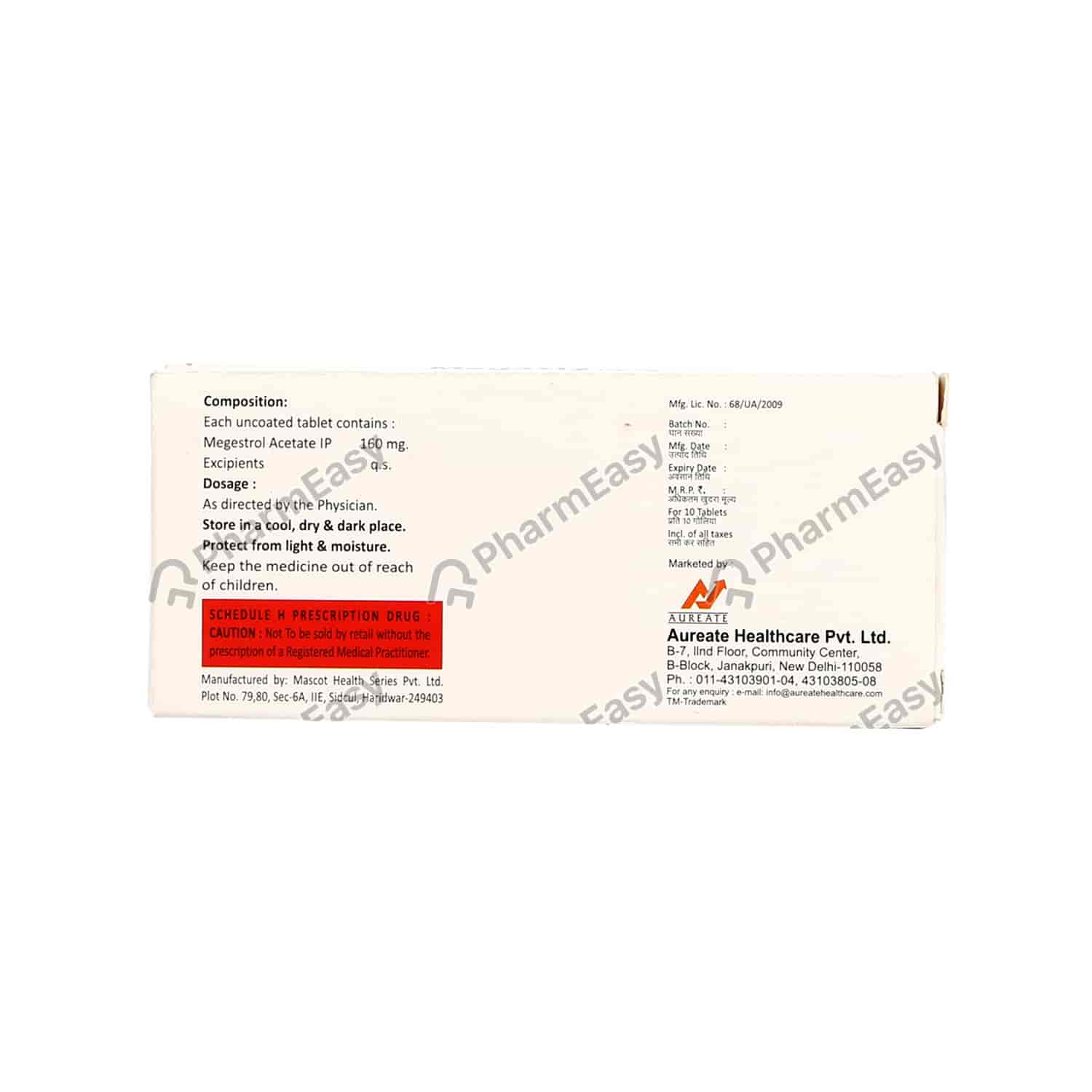 Buy Megasty 160 Strip Of 10 Tablets Online at Flat 18% OFF* | PharmEasy