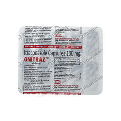 Onitraz 100 MG Capsule (10) - Uses, Side Effects, Dosage, Composition ...