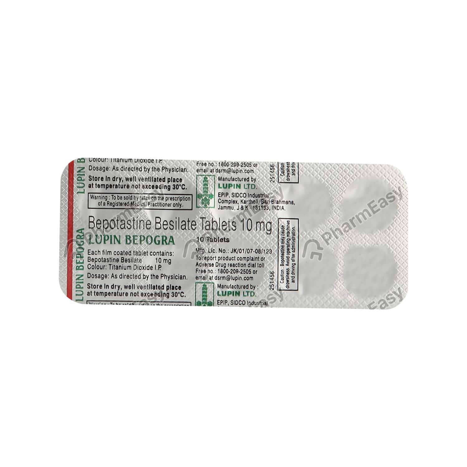 Bepogra 10 MG Tablet (10) - Uses, Side Effects, Dosage, Composition ...