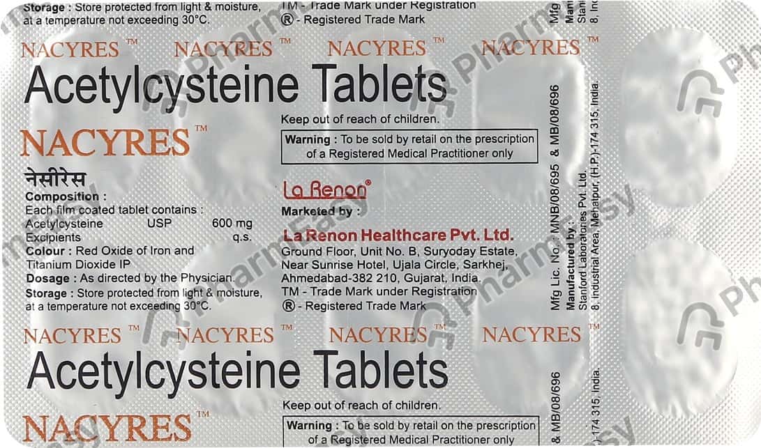 Nacyres 600 MG Tablet (10): Uses, Side Effects, Price & Dosage | PharmEasy