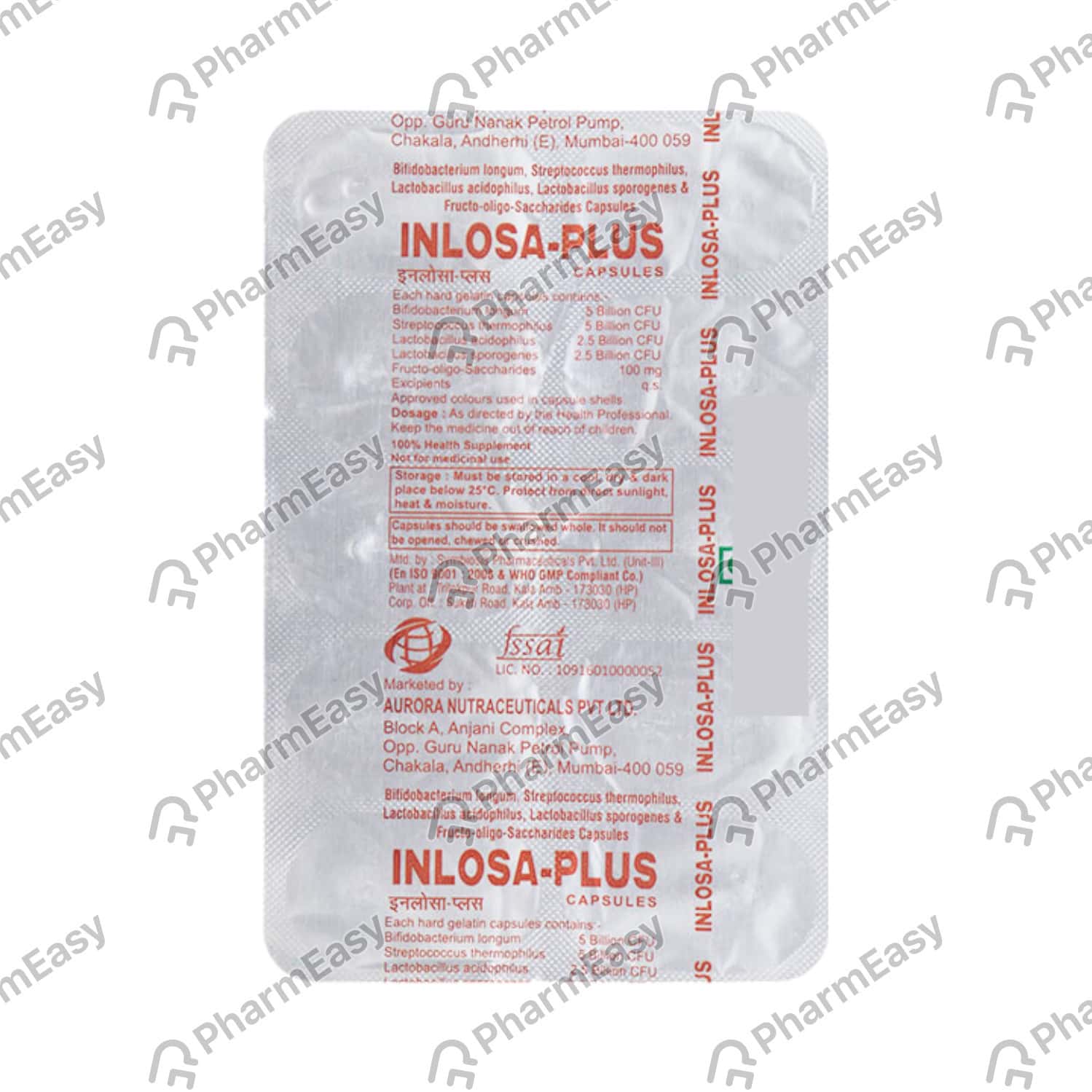 Buy Inlosa Plus Strip Of 10 Capsules Online at Flat 15% OFF | PharmEasy