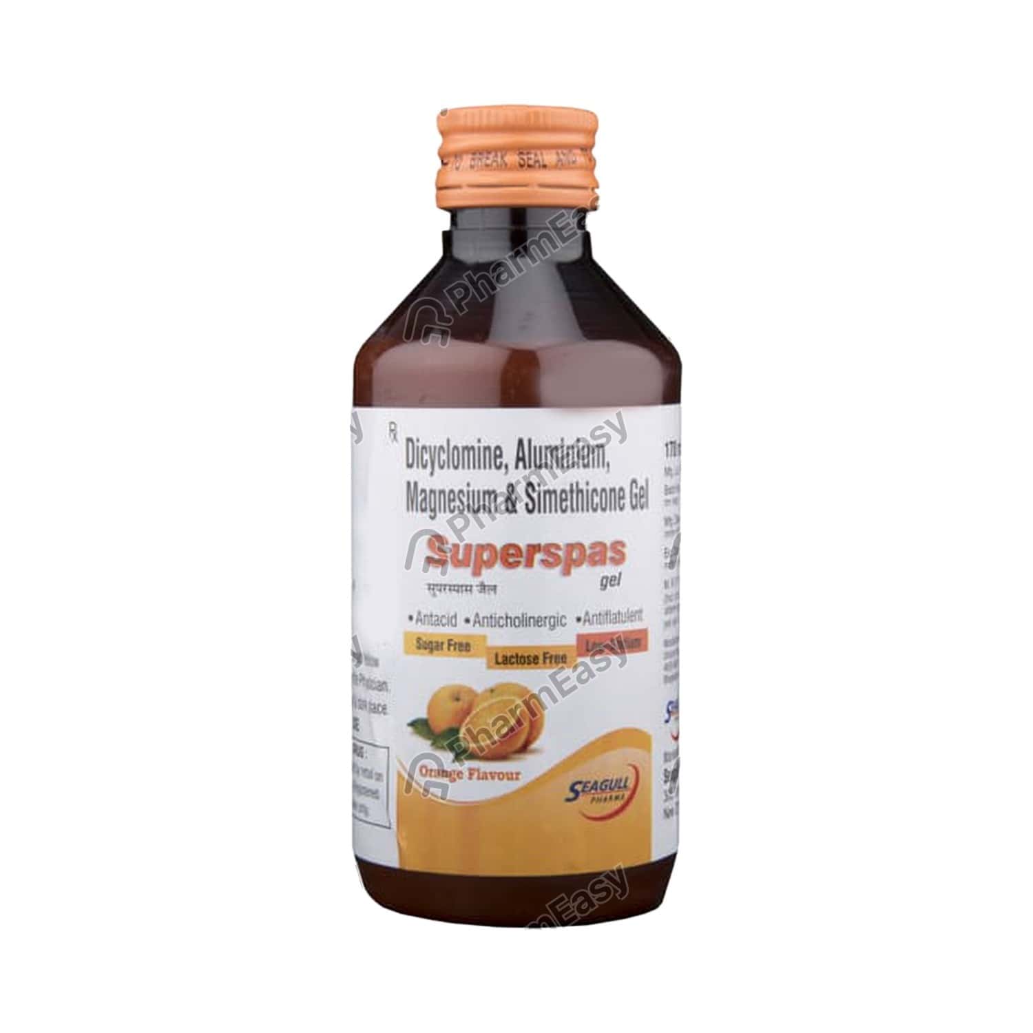 Superspas Orange Flavour Sugar Free Bottle Of 170ml Gel: Uses, Side ...