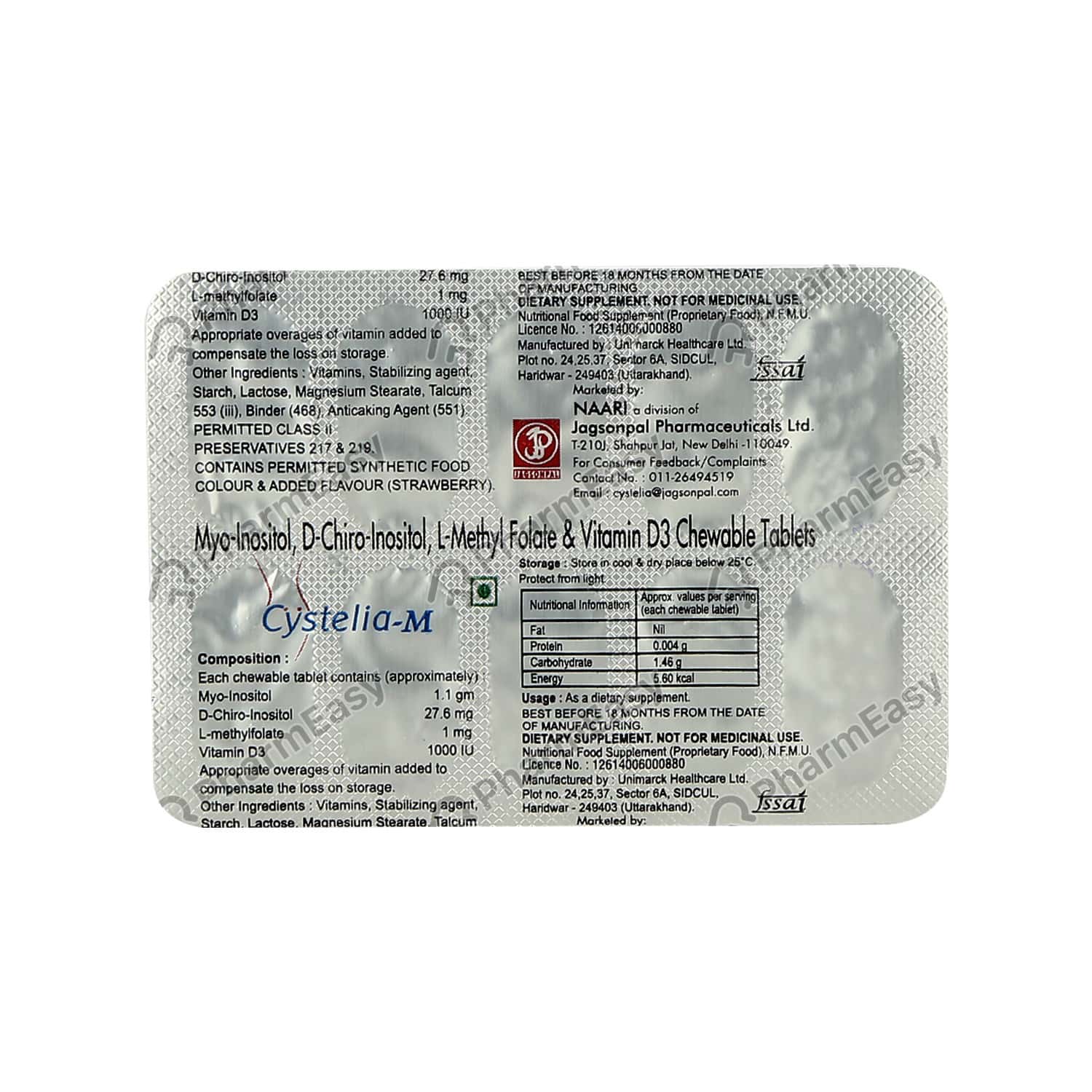 Buy Cystelia M Strip Of 10 Tablets Online at Flat 18% OFF* | PharmEasy