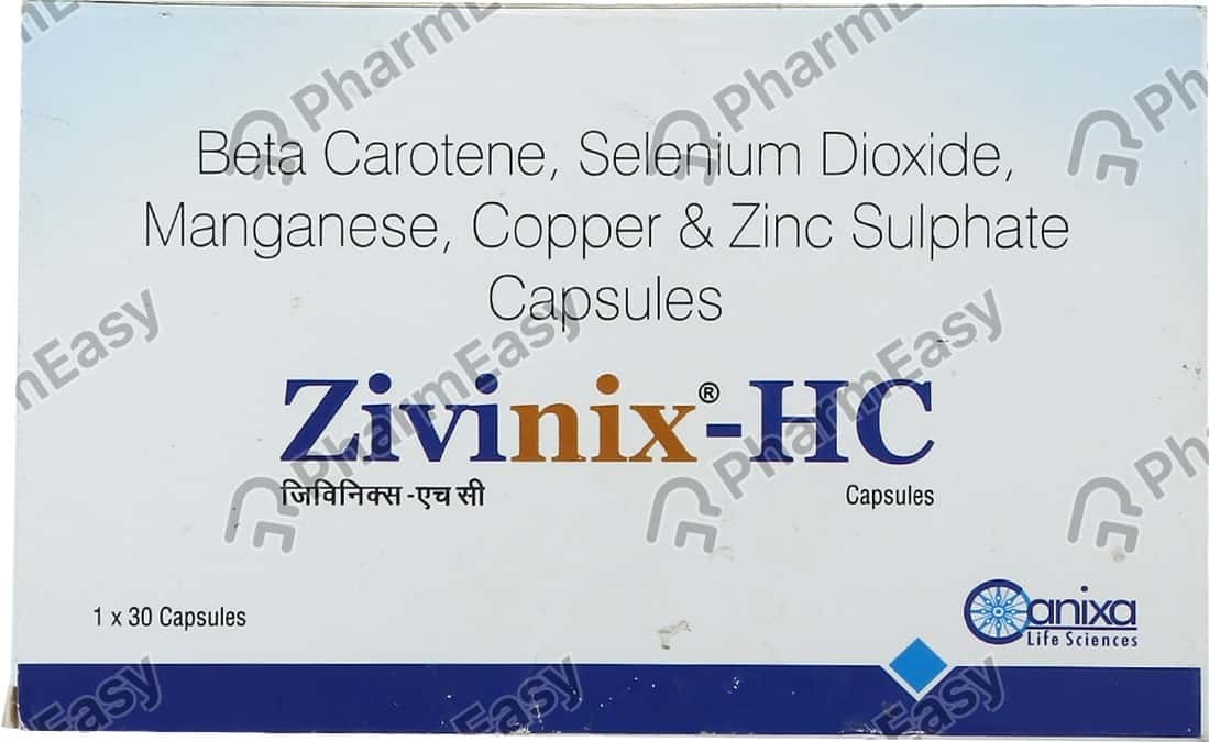 Buy Zivinix Hc Strip Of 30 Capsules Online & Save Up to 24% at PharmEasy