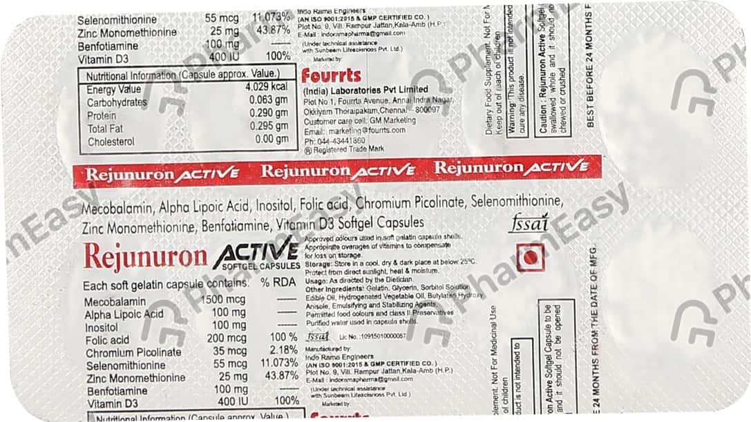 Buy Rejunuron Active Capsule 10'S Online at Flat 15% OFF | PharmEasy