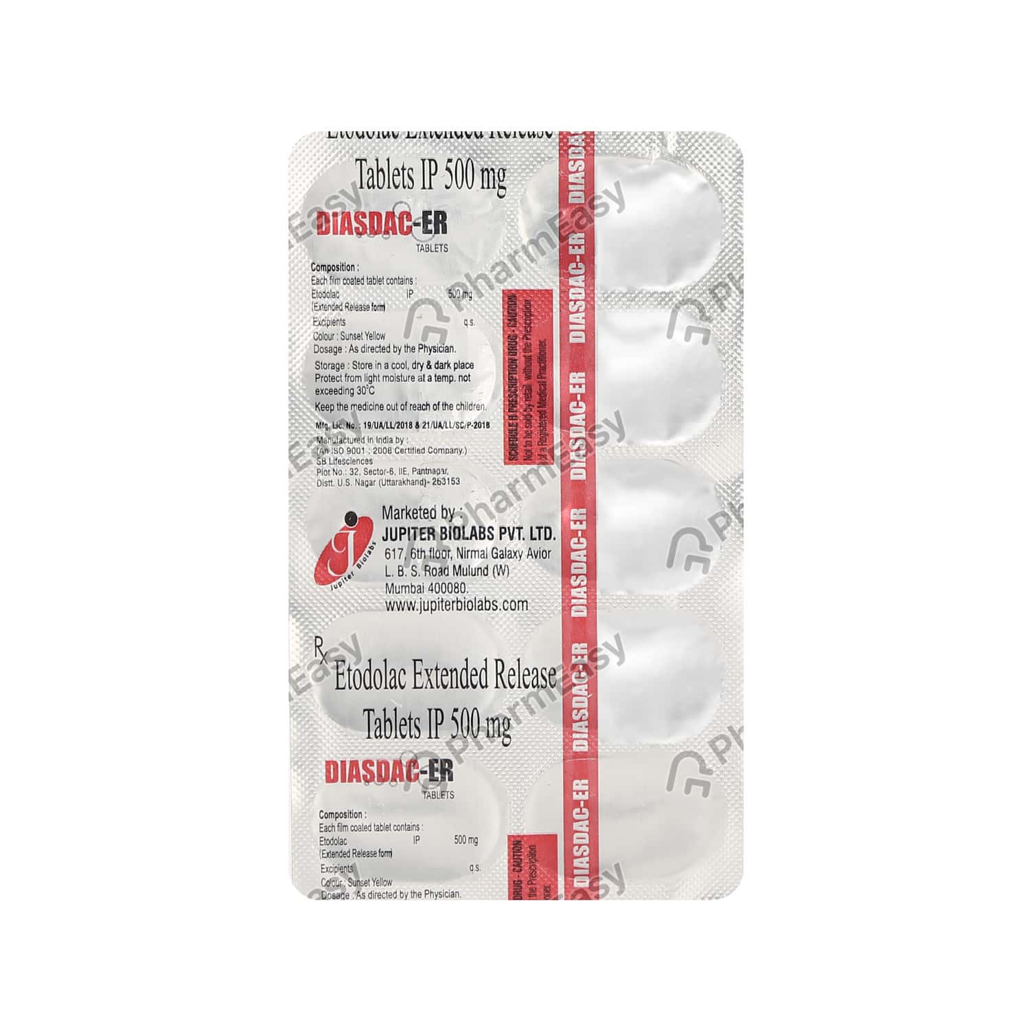 Buy Diasdac Er 500 MG Tablet (10) Online at Flat 18% OFF* | PharmEasy