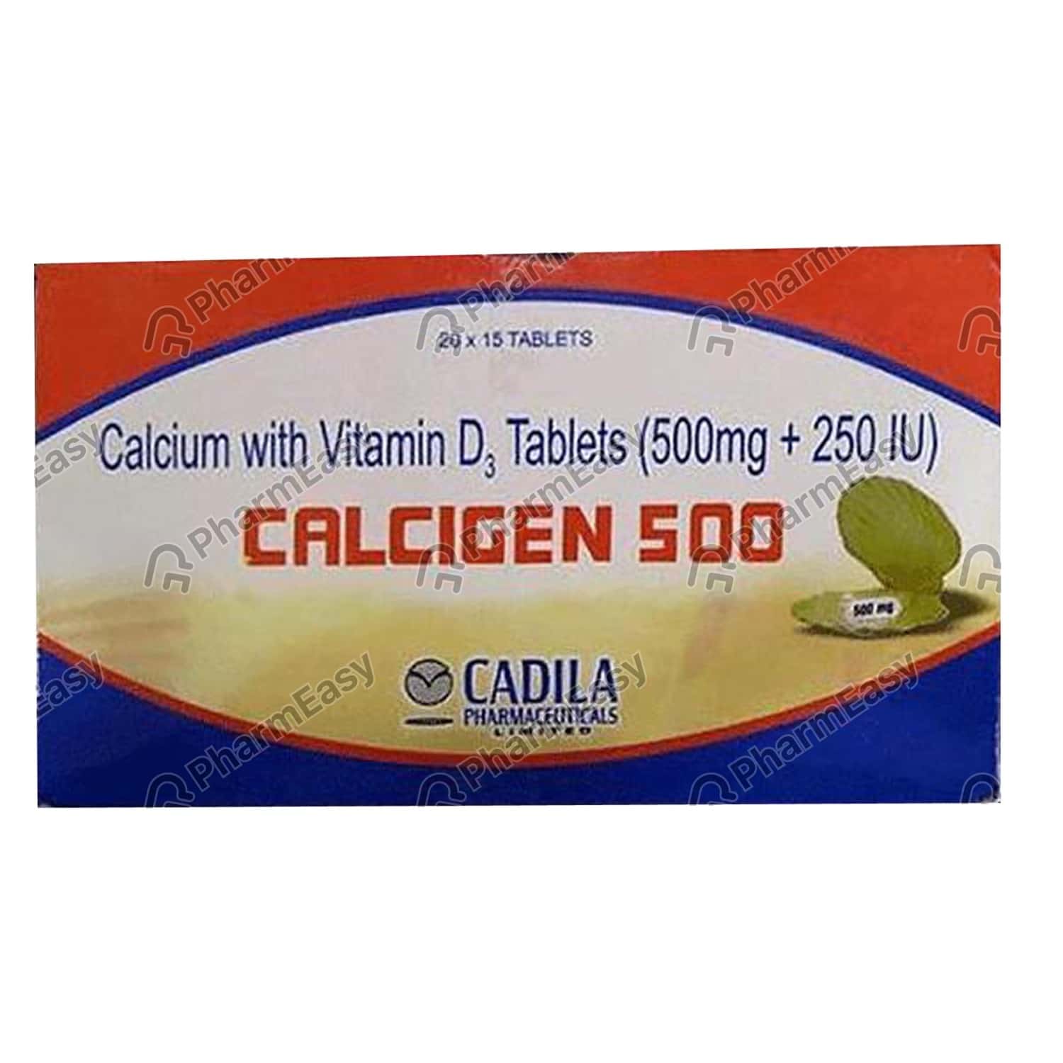 Calcigen 500mg Strip Of 15 Tablets - Uses, Side Effects, Dosage ...