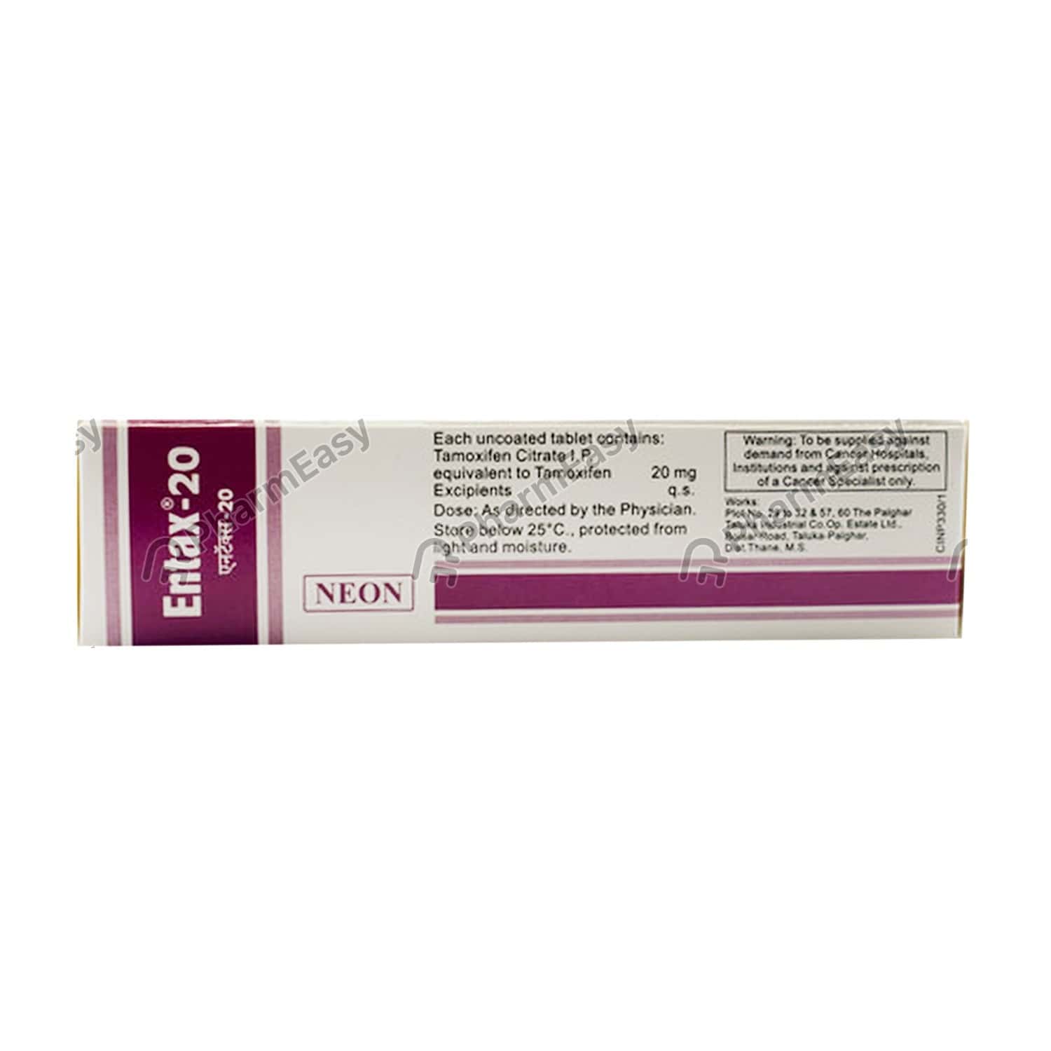Buy Entax 20 MG Tablet (10) Online at Flat 18% OFF* | PharmEasy