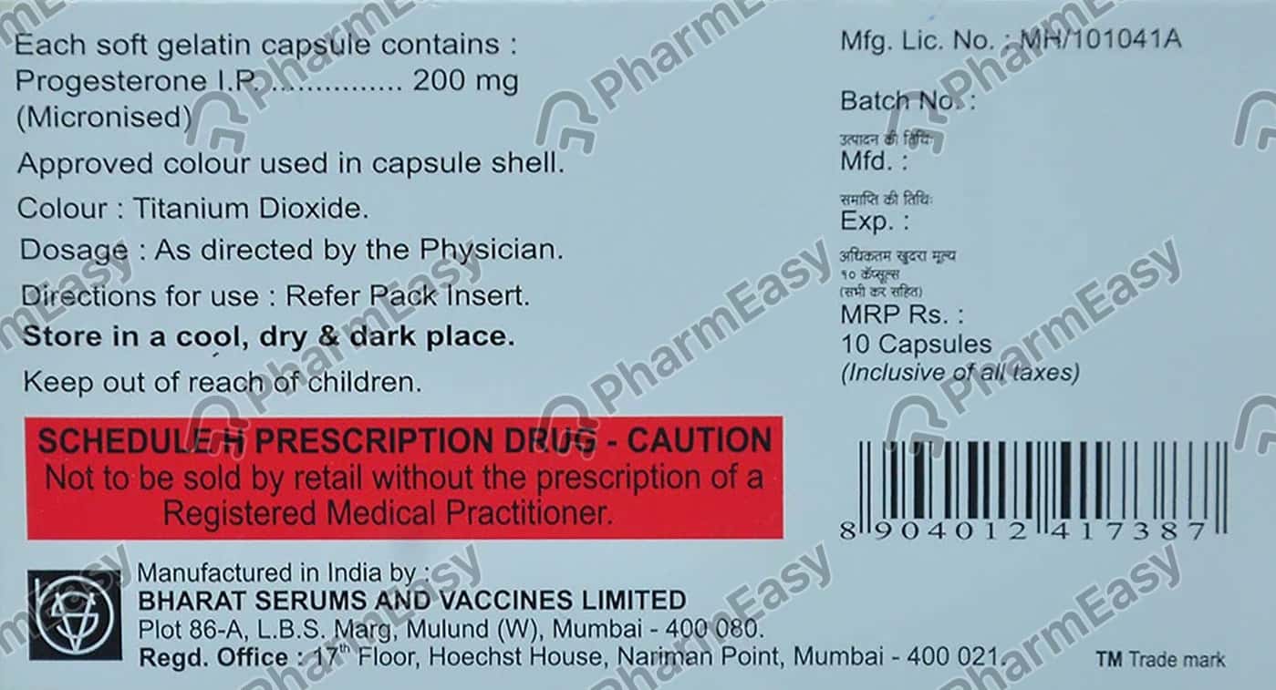 Miprogen Sr 200 MG Tablet (10): Uses, Side Effects, Price, Dosage ...