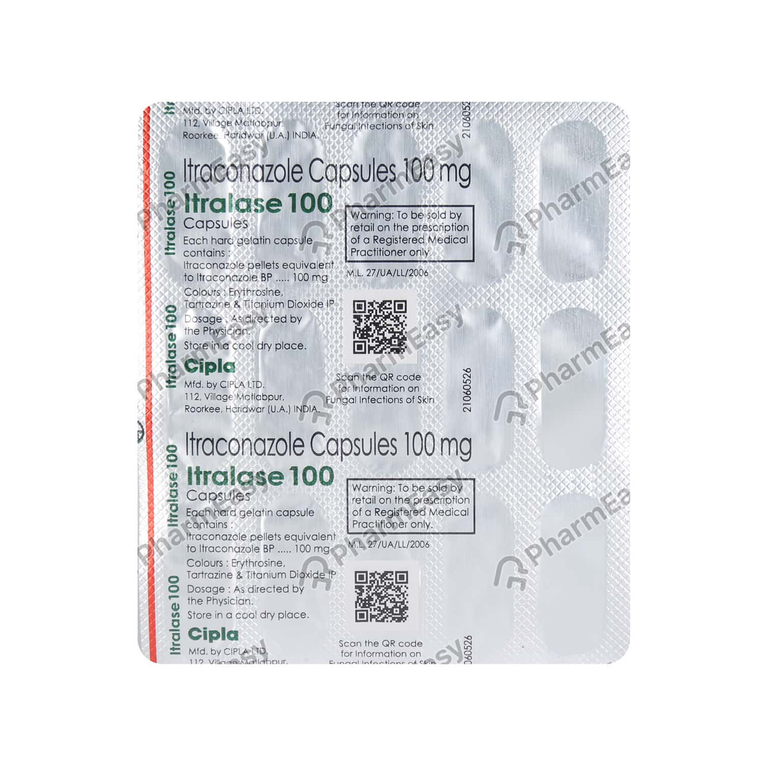 Itralase 100 MG Capsule (15) - Uses, Side Effects, Dosage, Composition ...